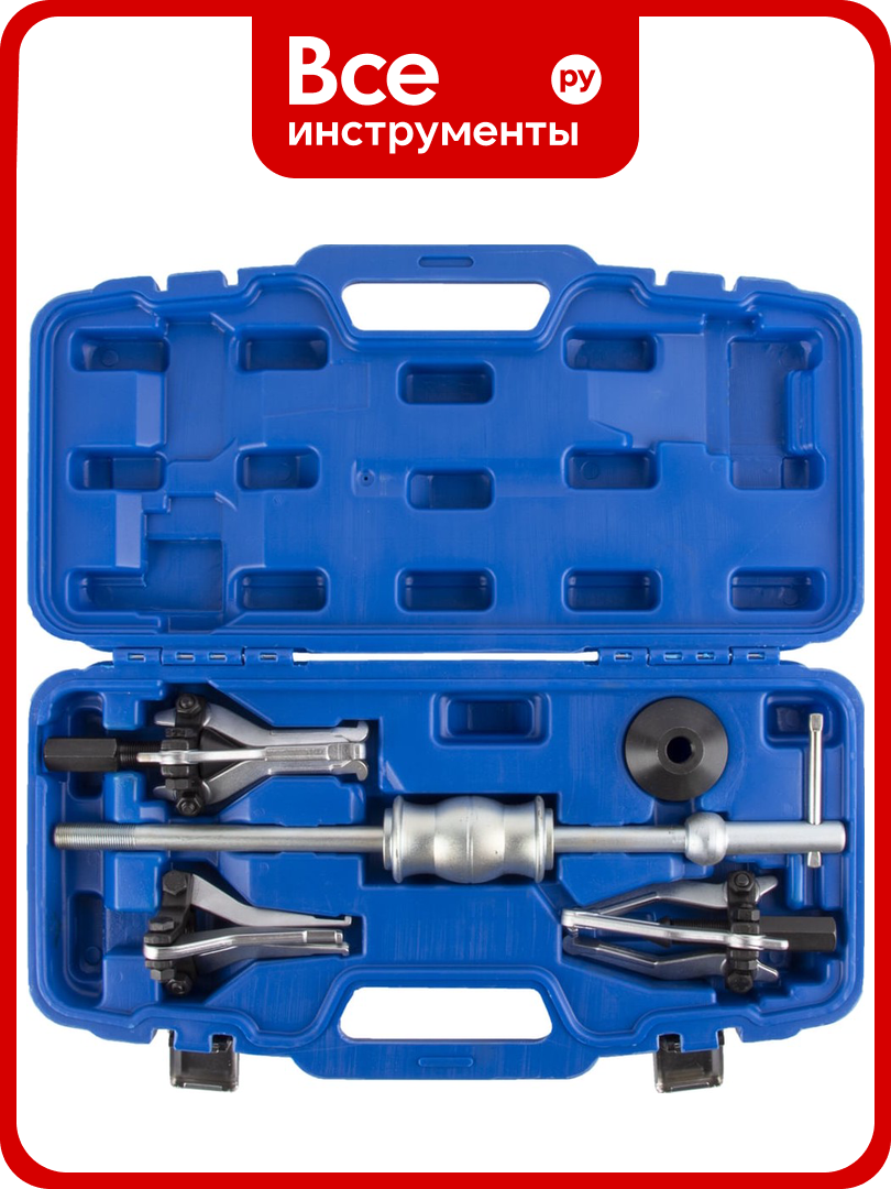 3-х лапые съемники в комплекте с обратным молотком WIEDERKRAFT WDK-82011, 3,89 кг, из прочной