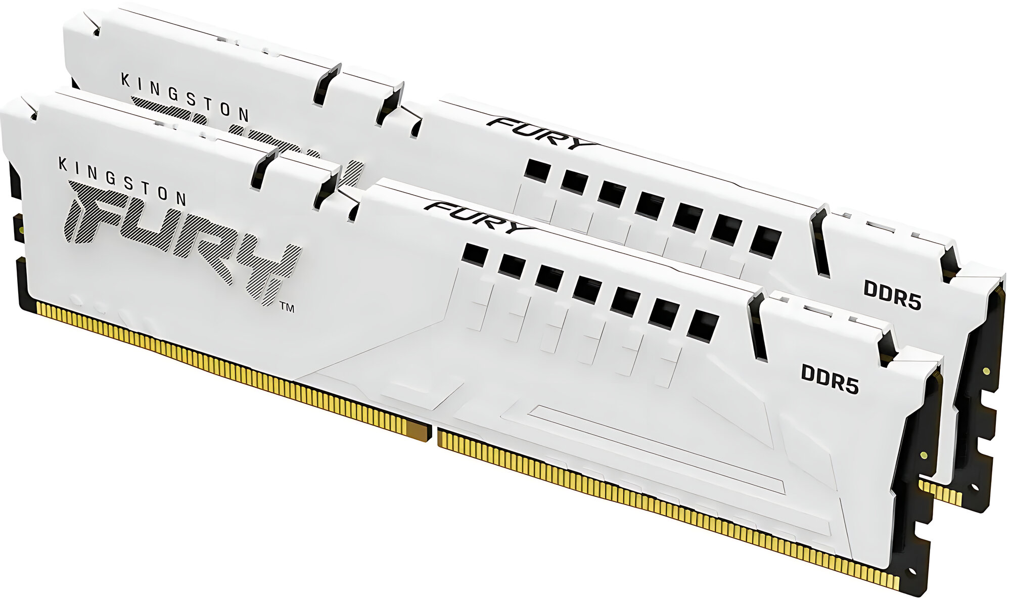 Модуль памяти Kingston FURY Beast White (KF556C40BWK2-64) DIMM DDR5 64Gb, 5600Mhz, 2x32Gb,