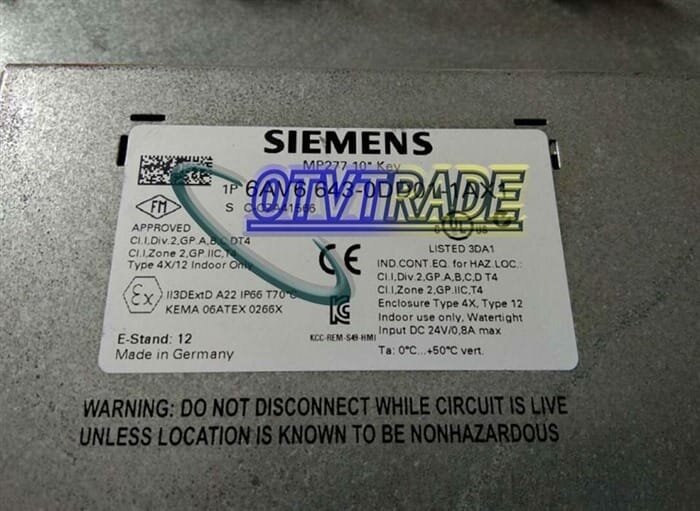 Модуль Siemens Touch Screen 6AV6643-0DD01-1AX1 6AV6 643-0DD01-1AX1