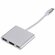 Адаптер USB-C 3-в-1, Серебро
