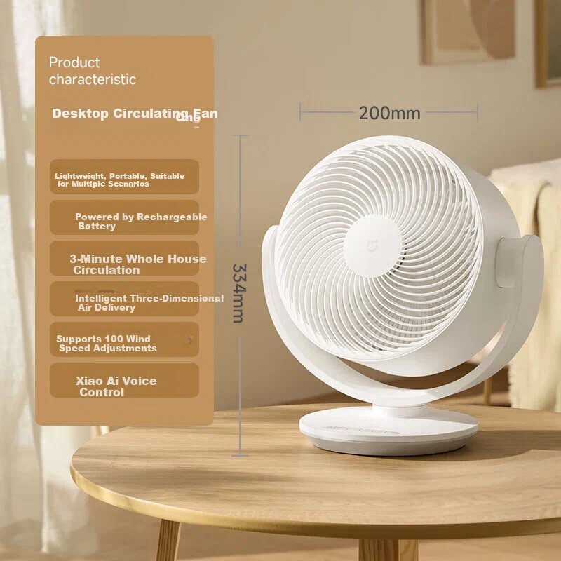 Вентилятор Xiaomi Mijia Smart Desktop Air Circulation Fan BPLDS10DM, белый