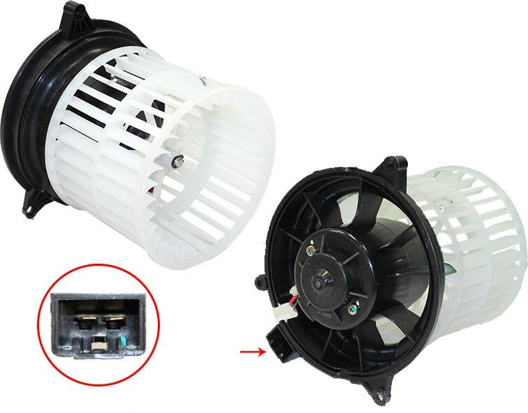 Мотор отопителя салона слева руль SAT ST-1252926 Ford Fiesta 02-08 / Fusion 02-12