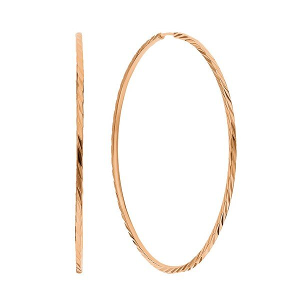 Серьги конго, красное золото, 585 проба