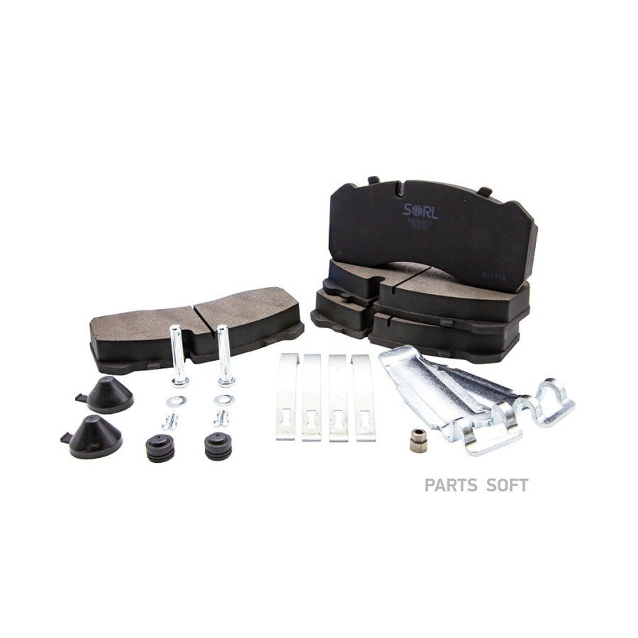 SORL HM4810+AK007 Колодки тормозные дисковые bpw, man, mercedes-benz, saf