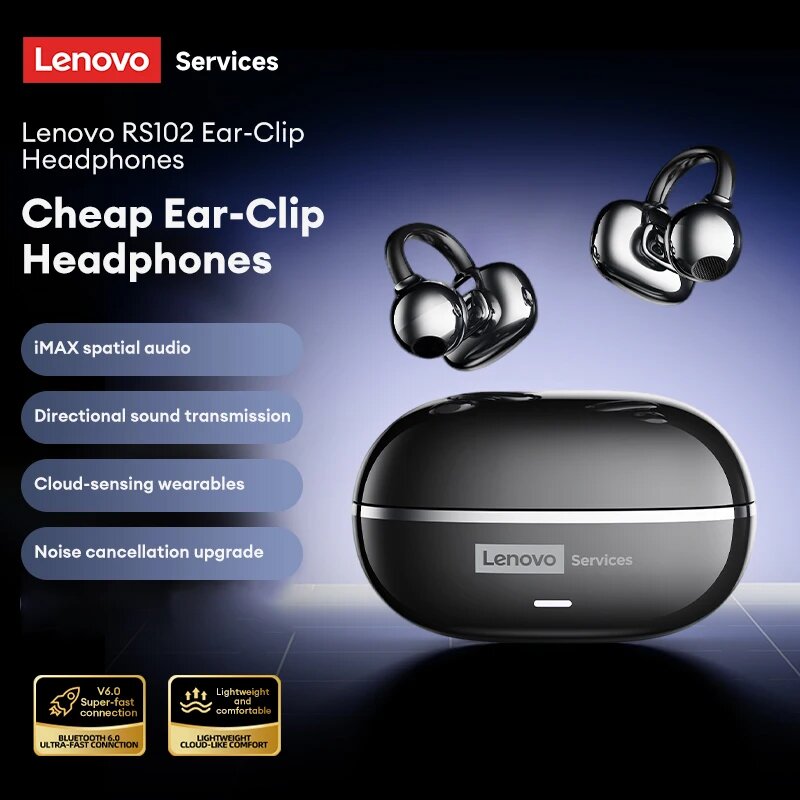 Lenovo RS102 Ear-Clip Черные беспроводные наушники
