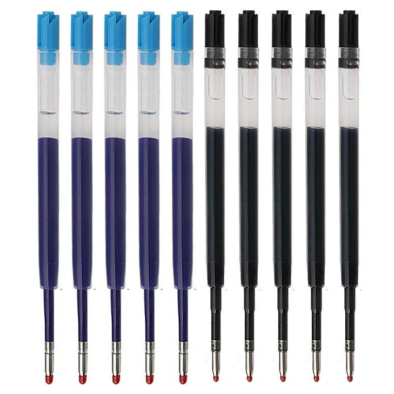 Стержни для ручек G2, черные, средний наконечник Синий, 10 PCS Mix Refills