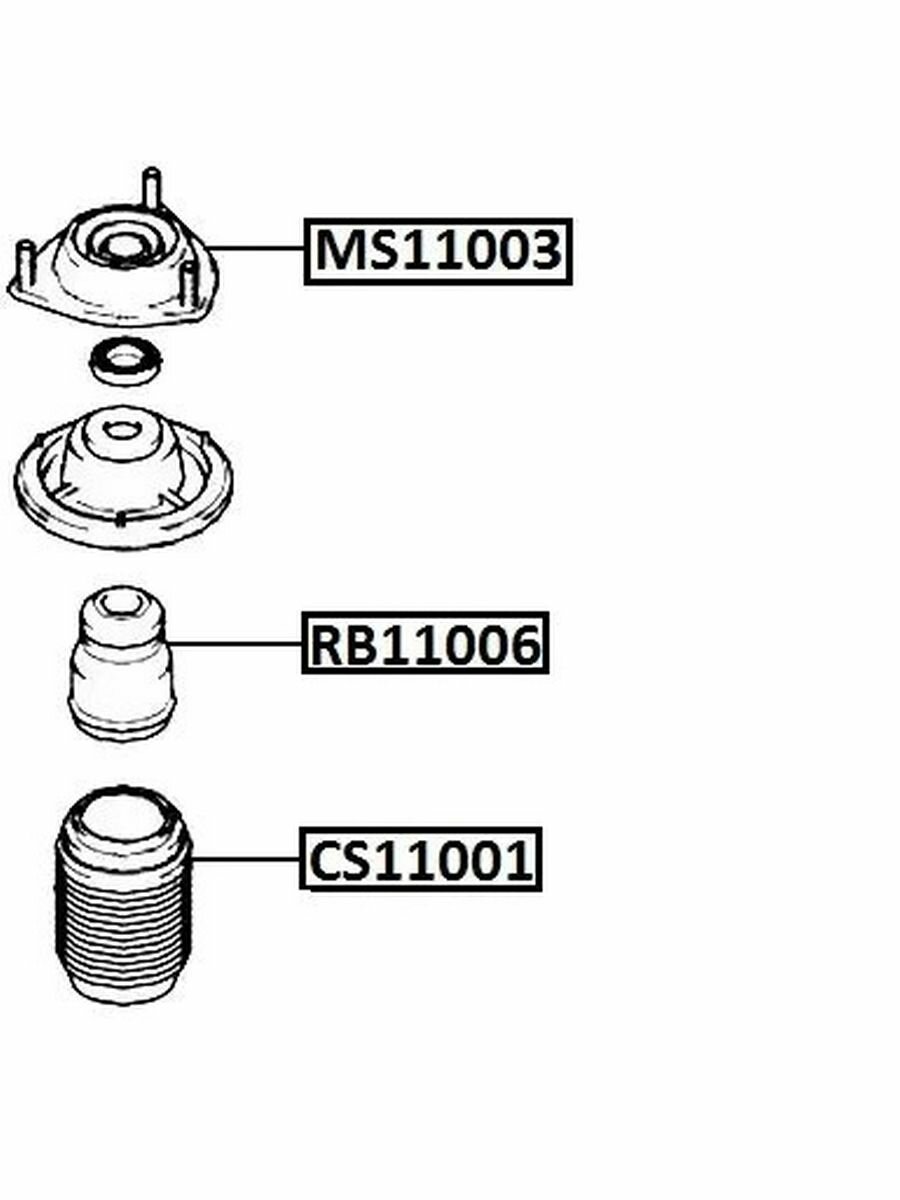 Опора переднего амортизатора JIKIU MS11003 для HYUNDAI Accent, Getz, Pony / Хендай — фото 1