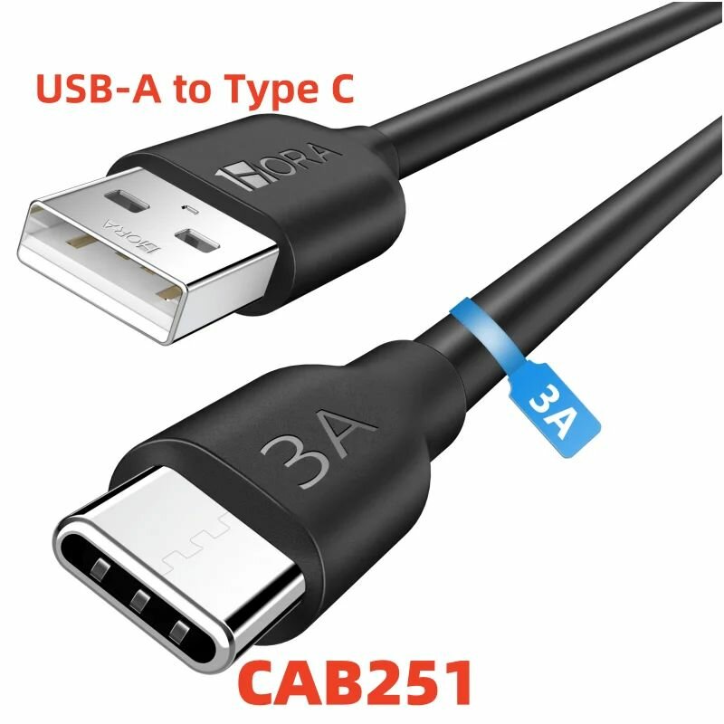 1HORA Кабель для мобильных устройств USB Type-C/USB 2.0 Type-A, 1 м, белый