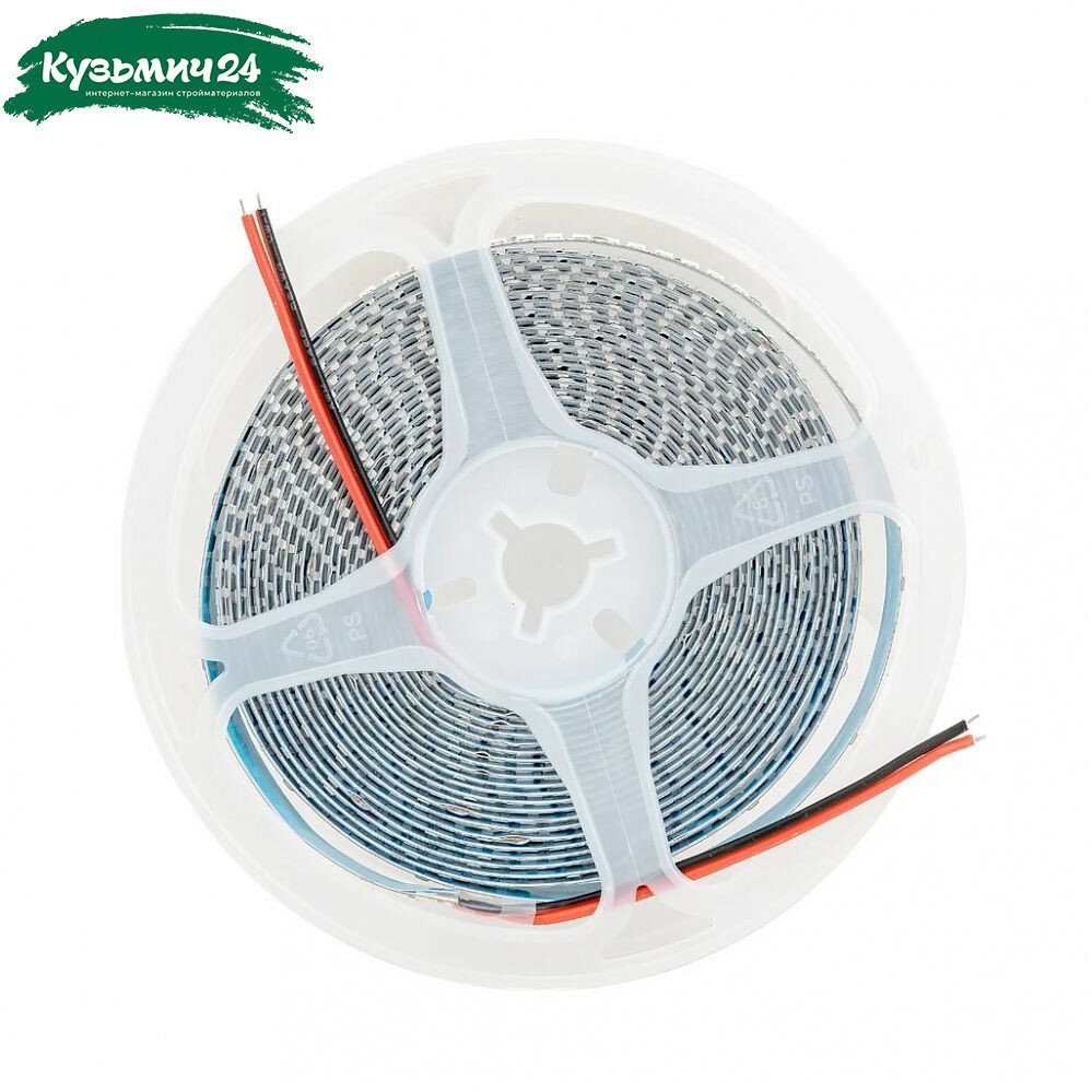 Лента светодиодная General GLS-2835-240, G501052, 240LED, 19.2 Вт, 24В, теплый белый, в упаковке 5 метров