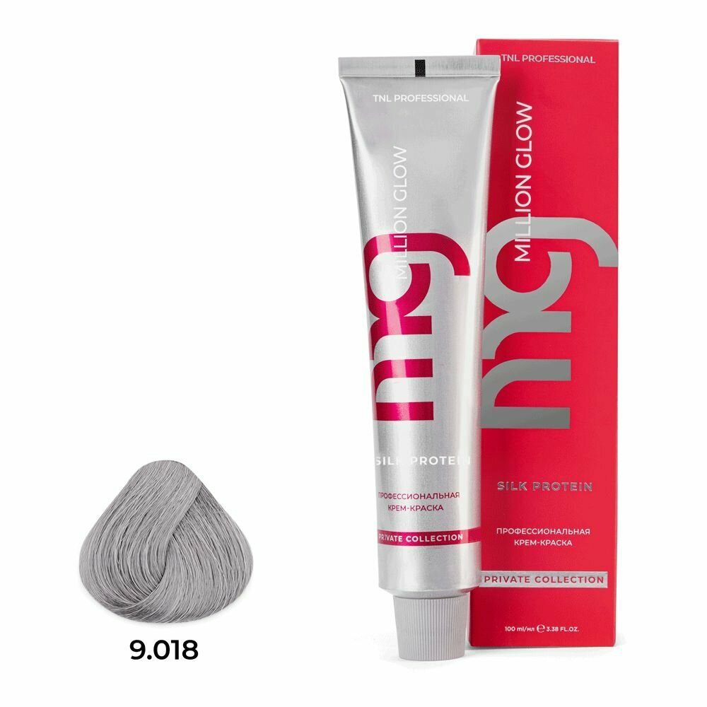 Крем-краска для волос Million glow Private collection Silk protein 9.018