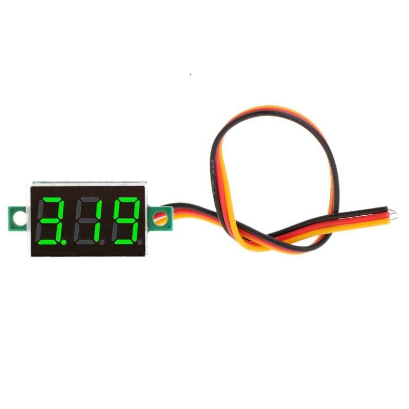 Мини-цифровой вольтметр DC 0-100V, Зеленый