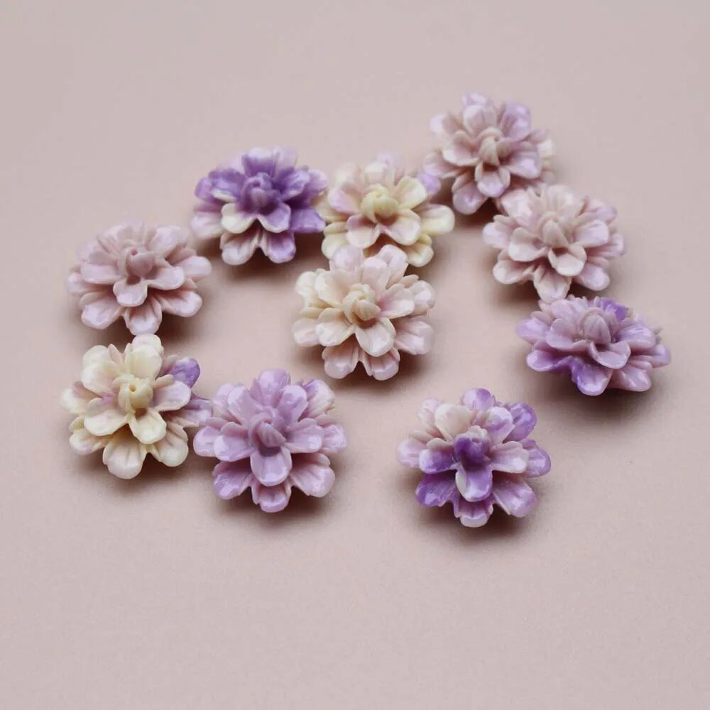 Искусственные коралловые бусины Akusesari 10 шт. Сиреневый, Solid Purple