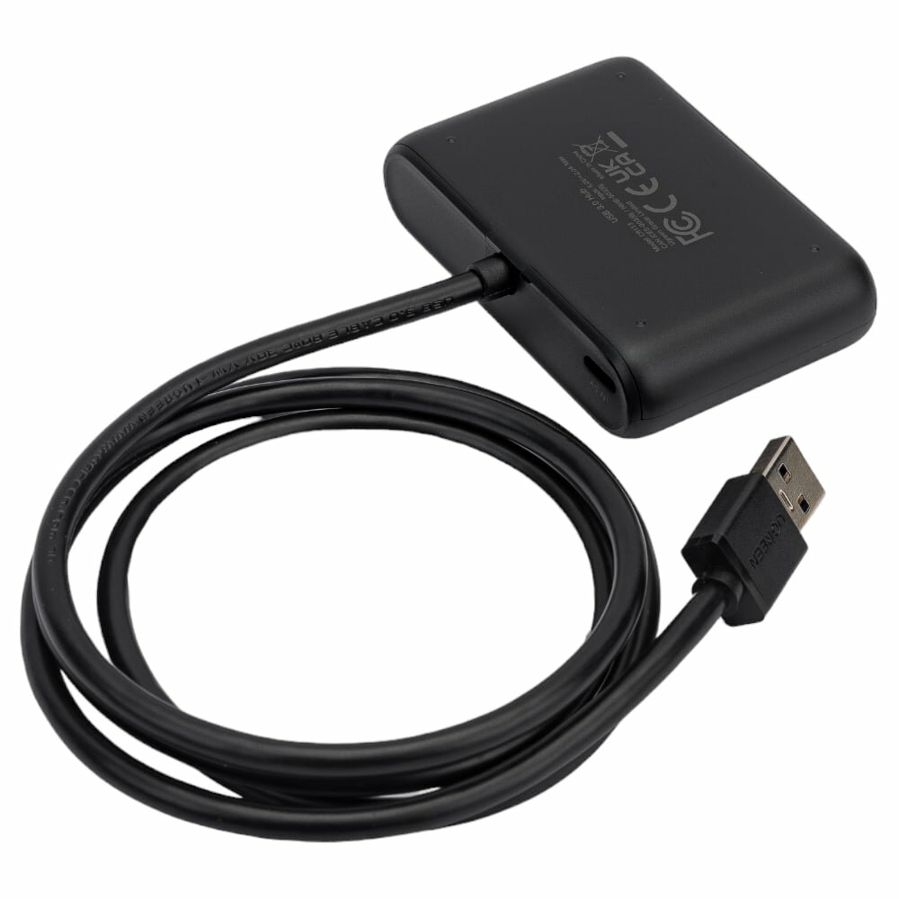 USB концентратор Ugreen хаб 4 х USB 3.0, 1 м, цвет черный 20291 — фото 1