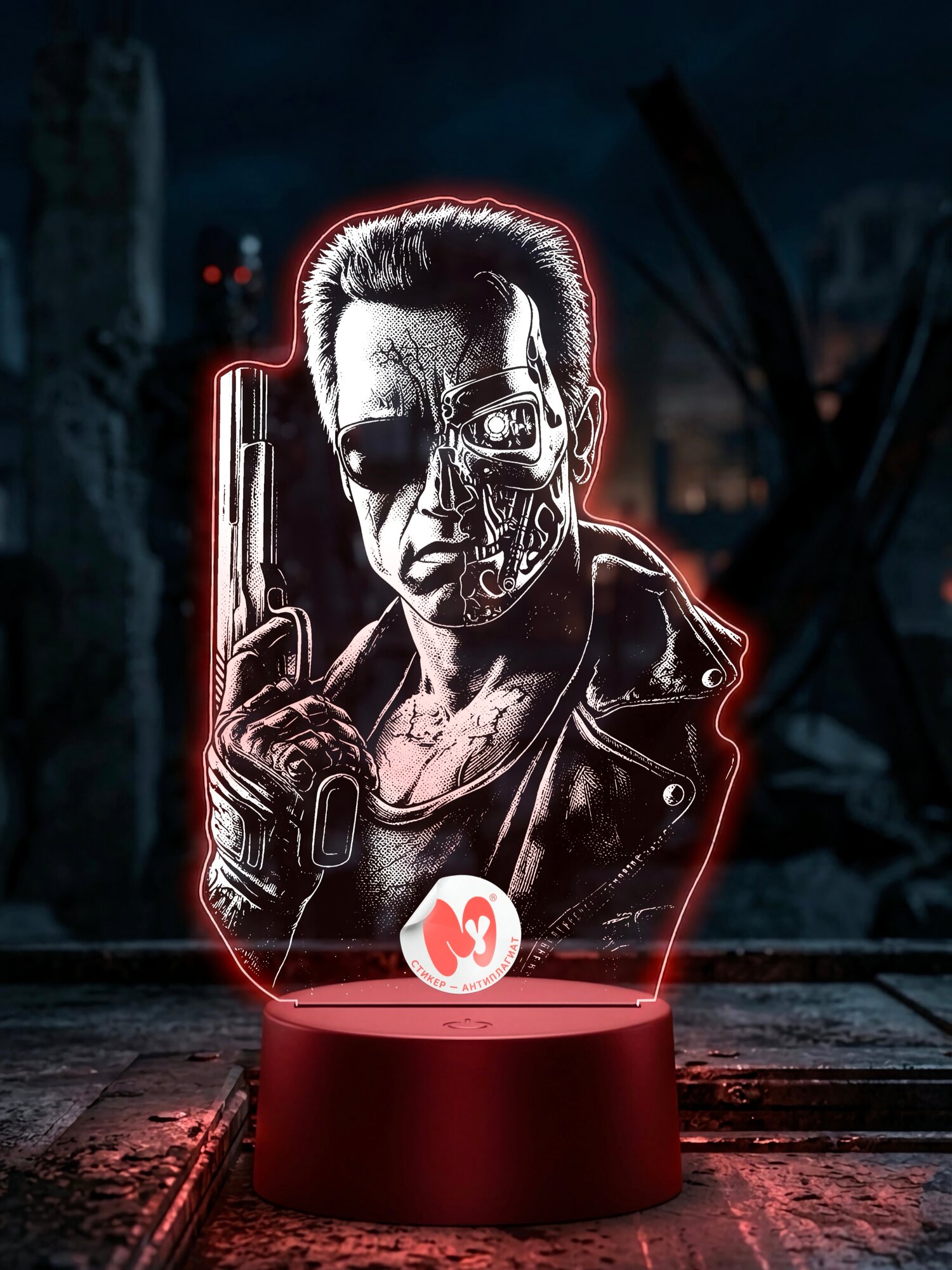 Ночник Фильм Терминатор - The Terminator. Подарок киноману — атмосферный декор в комнату по любимым фильмам