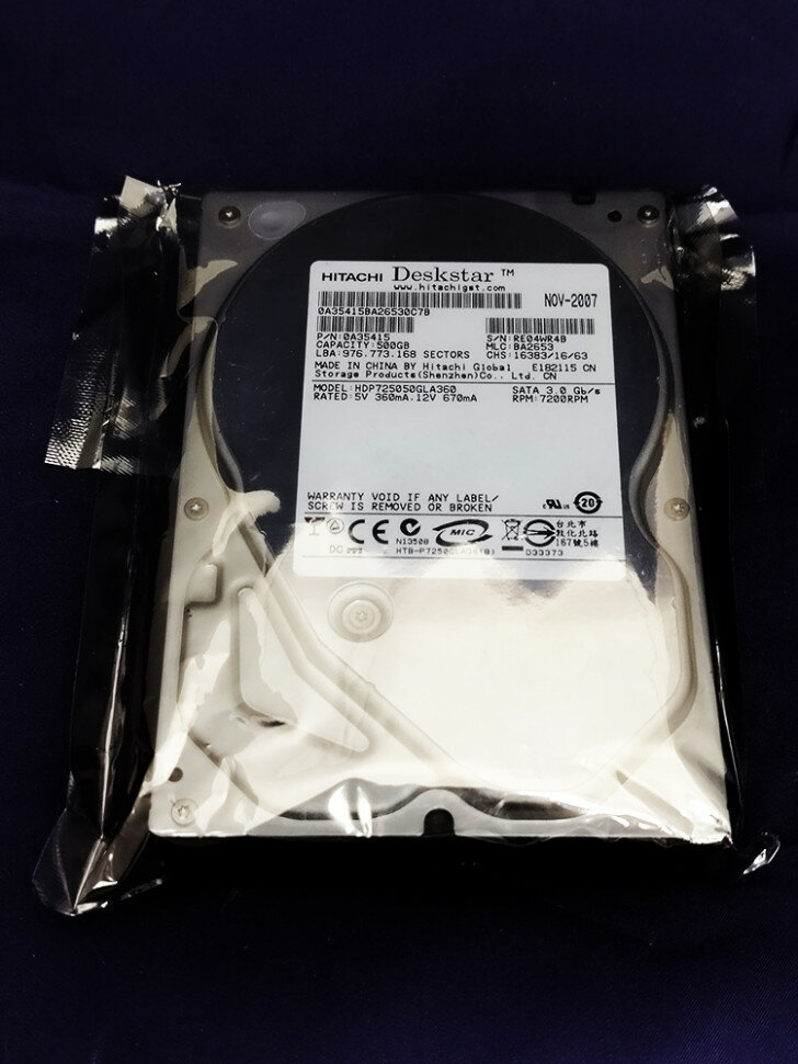 Жесткий диск Hitachi HDP725050GLA360, 500 Гб