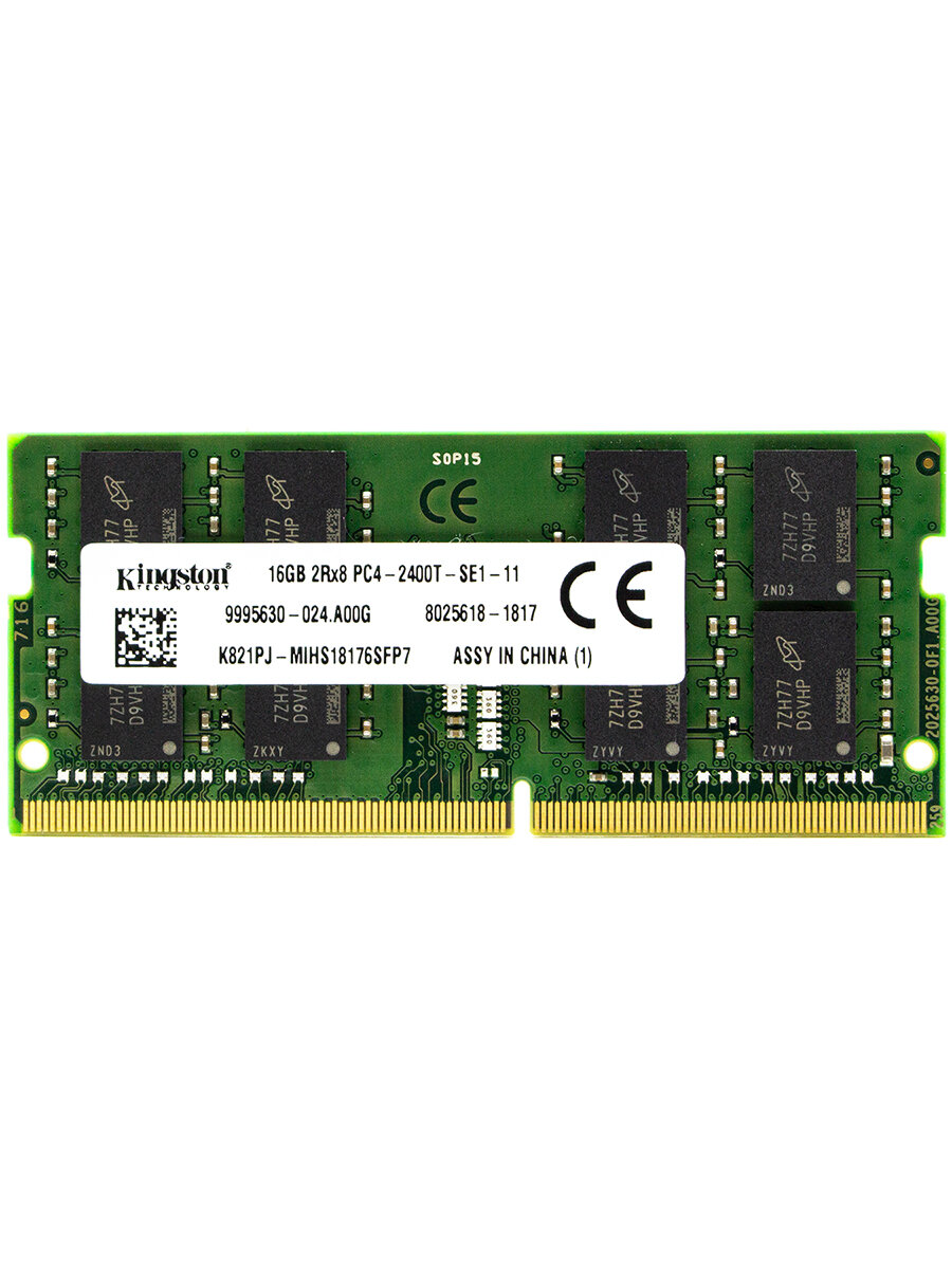 Модуль памяти для ноутбука SODIMM DDR4 16GB PC19200 2400 МГц Kingston K821PJ-MIH