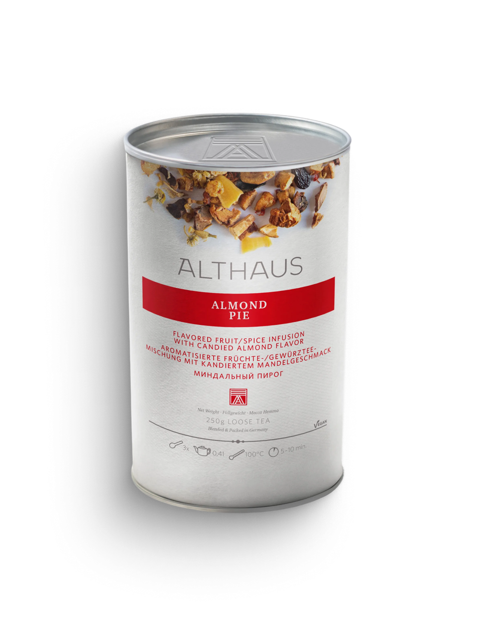 Чай Althaus Almond Pie, фруктовый, листовой, 250 грамм в банке