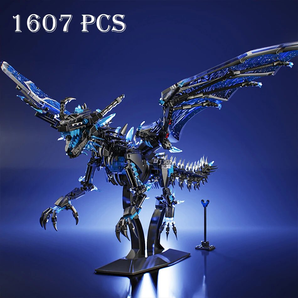 Механический Ледяной Дракон JIMITU, 1607 деталей, Ice Dragon-No Box
