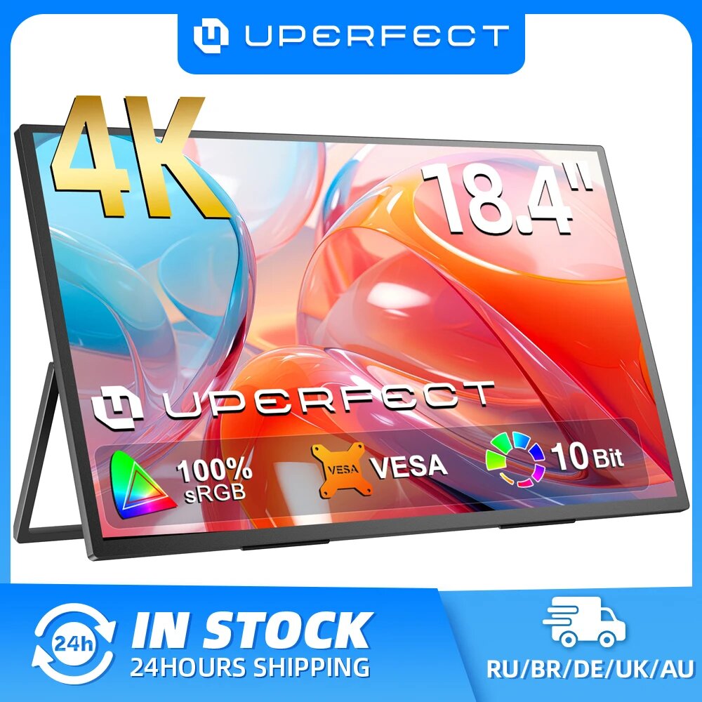 Uperfect 18" 4K ЖК-монитор, EU Plug