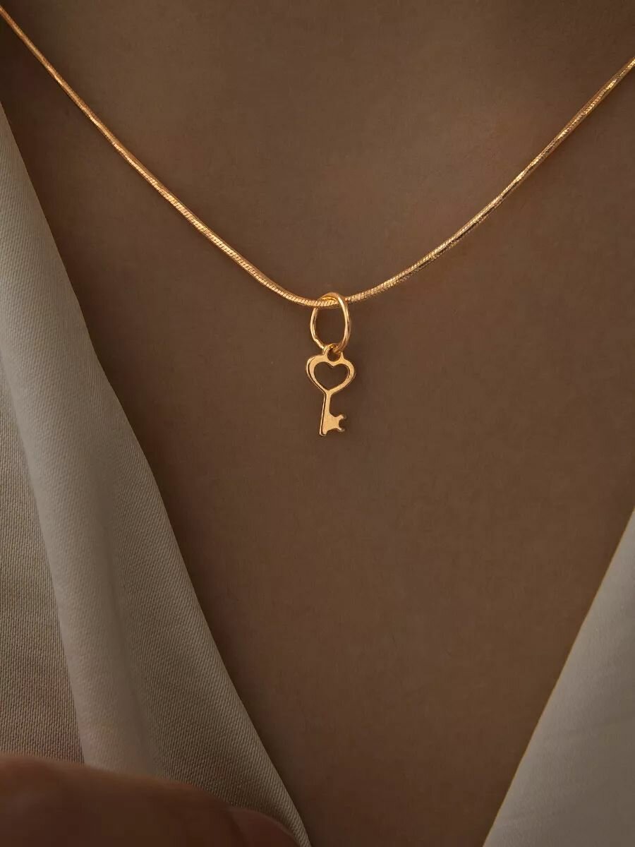 Подвеска, серебро, 925 проба, золочение