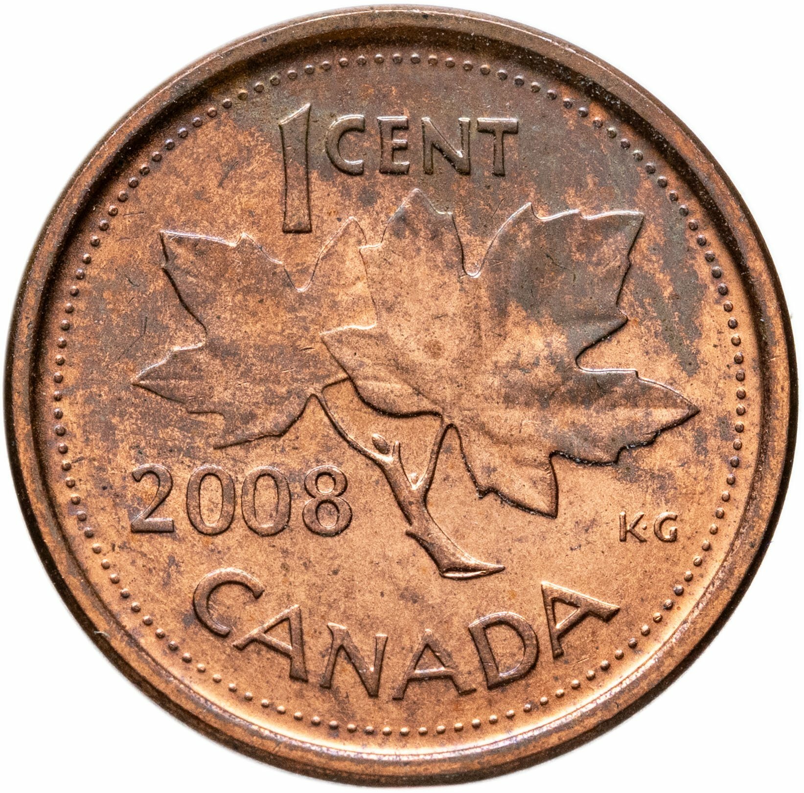 Канада 1 цент cent 2003-2011, Цинк, в сохранности XF-AU