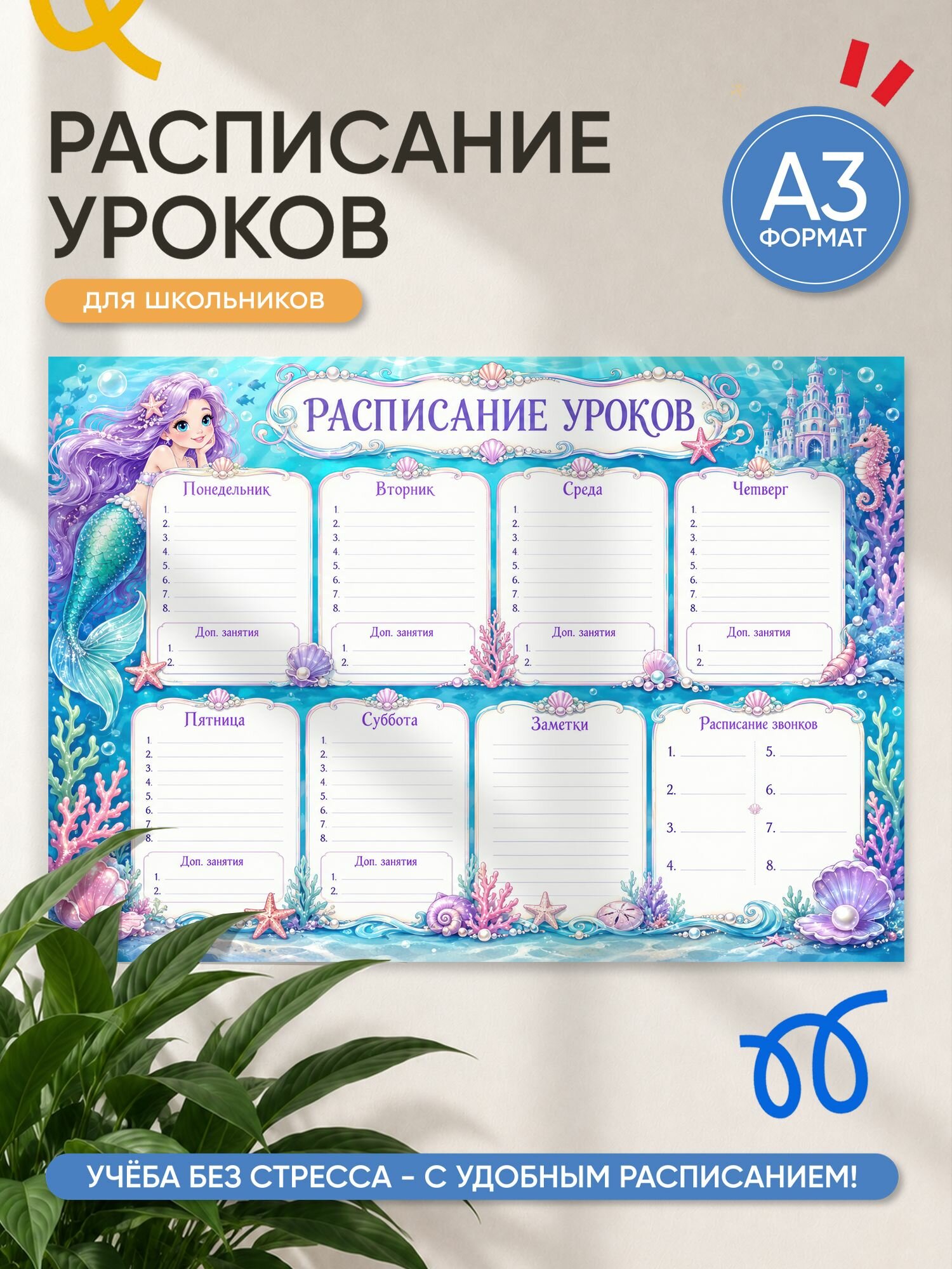Расписание уроков Русалочка
