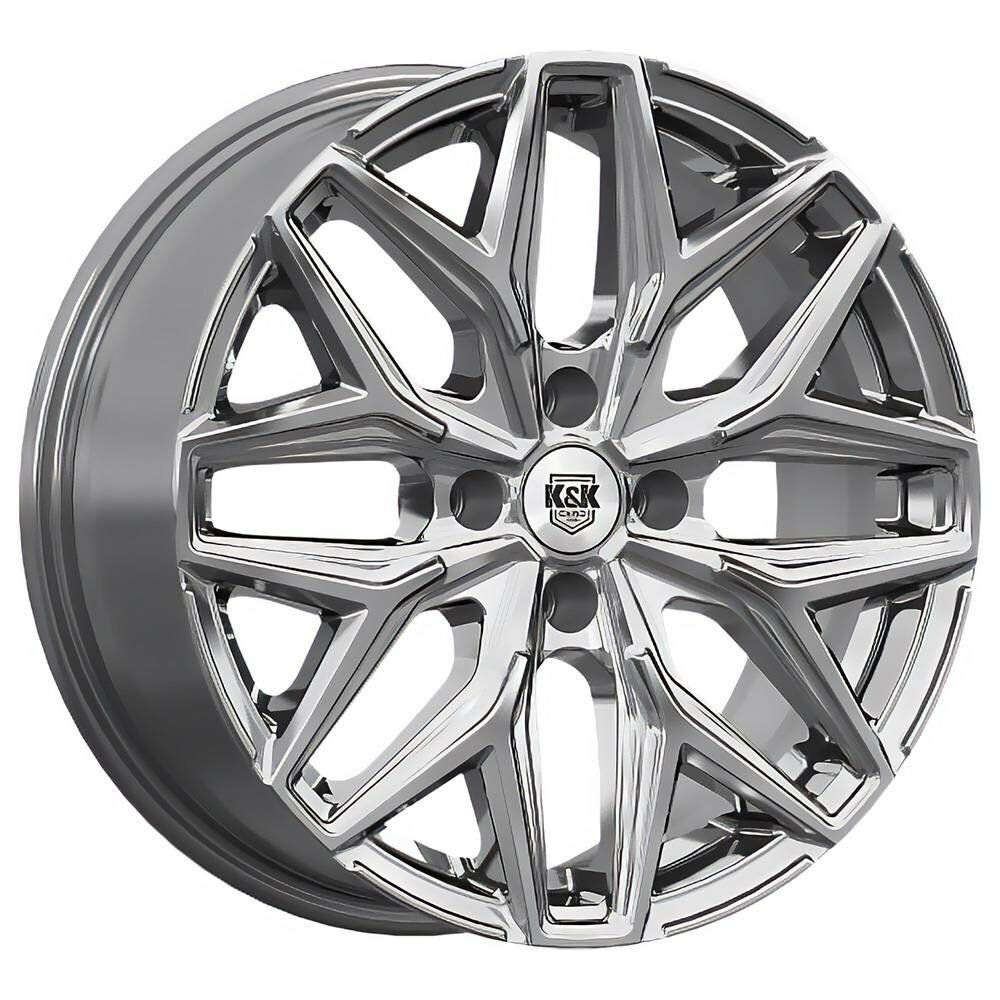 Колесный диск K&K Ариус 7x17 5x108 ET33 D60.1 Алмаз черный литой