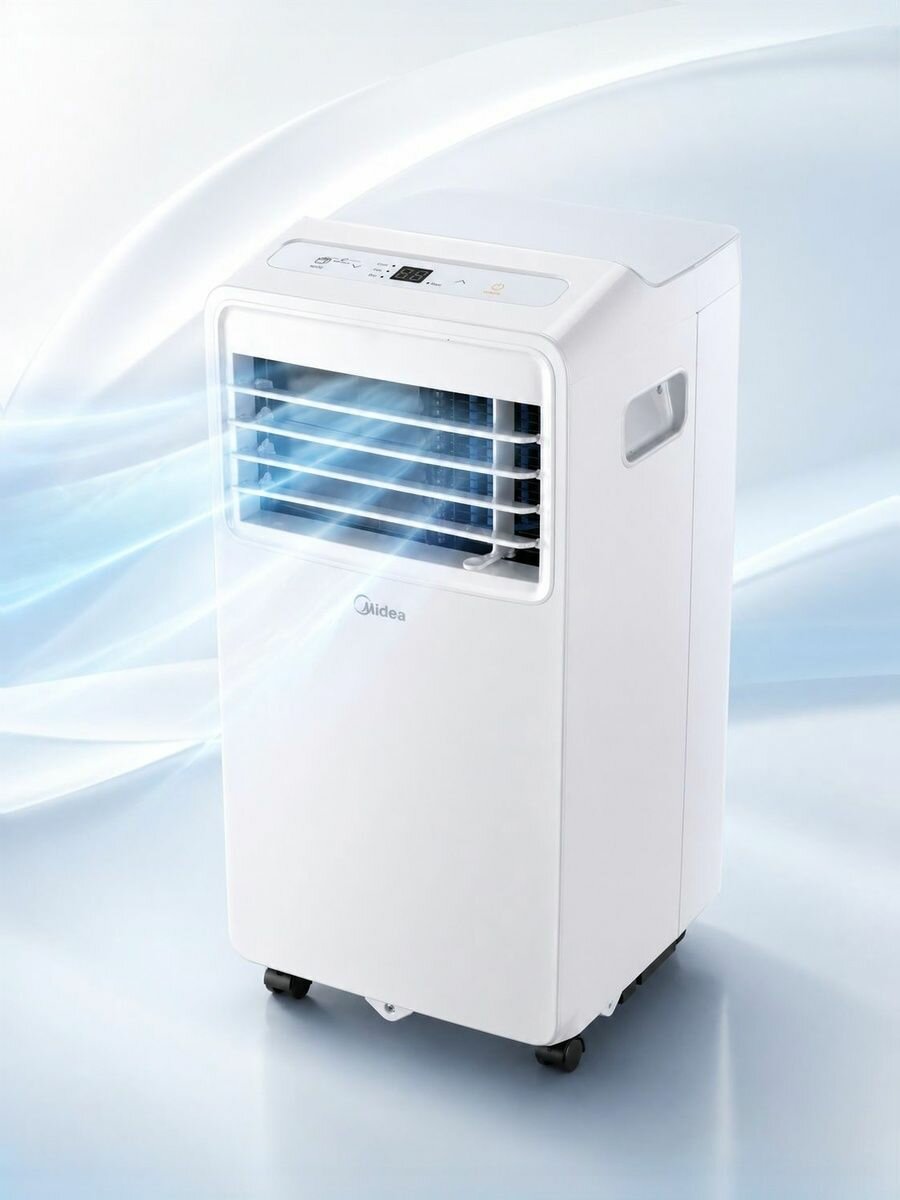 Мобильный кондиционер Midea MPPH1-09СHN7G1 до 25 кв м. охлаждение, осушение, вентиляция, белый