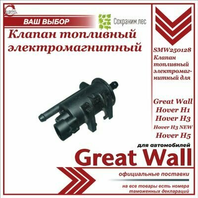 Клапан топливный элетромагнитный для Great Wall Hover H1, H3, H3 New, H5 / Грейт Волл Ховер Н1 Н3 НЬЮ Н5 / SMW250128