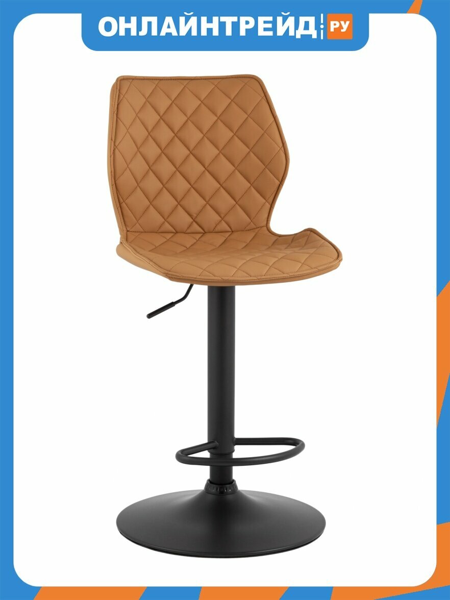 Стул барный Stool Group Dome, экокожа, коричневый