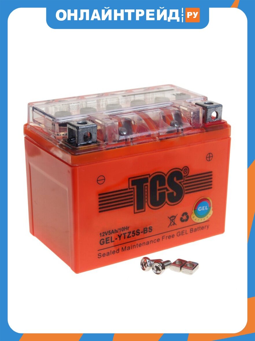 Аккумулятор Tcs GEL, 87x69x113, 5 Ач, 6СТ5 YTZ5S-BS GEL