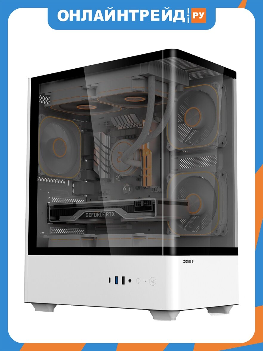 Корпус компьютерный Zone 51 Fury White