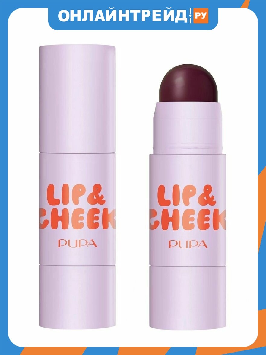 Румяна и бальзам для губ в стике Pupa LIP&CHEEK тон 003 Сочная вишня