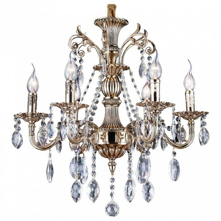 Люстра Omnilux Aosta OML-78903-06 цвет плафона подвески Прозрачный, цвет арматуры Золото