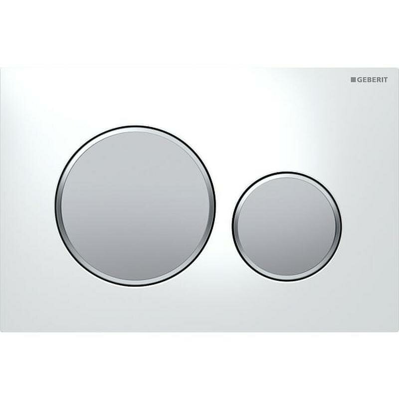 Кнопка смыва для инсталляции Geberit Sigma 20 115.882. KL.1 Белая Хром матовый