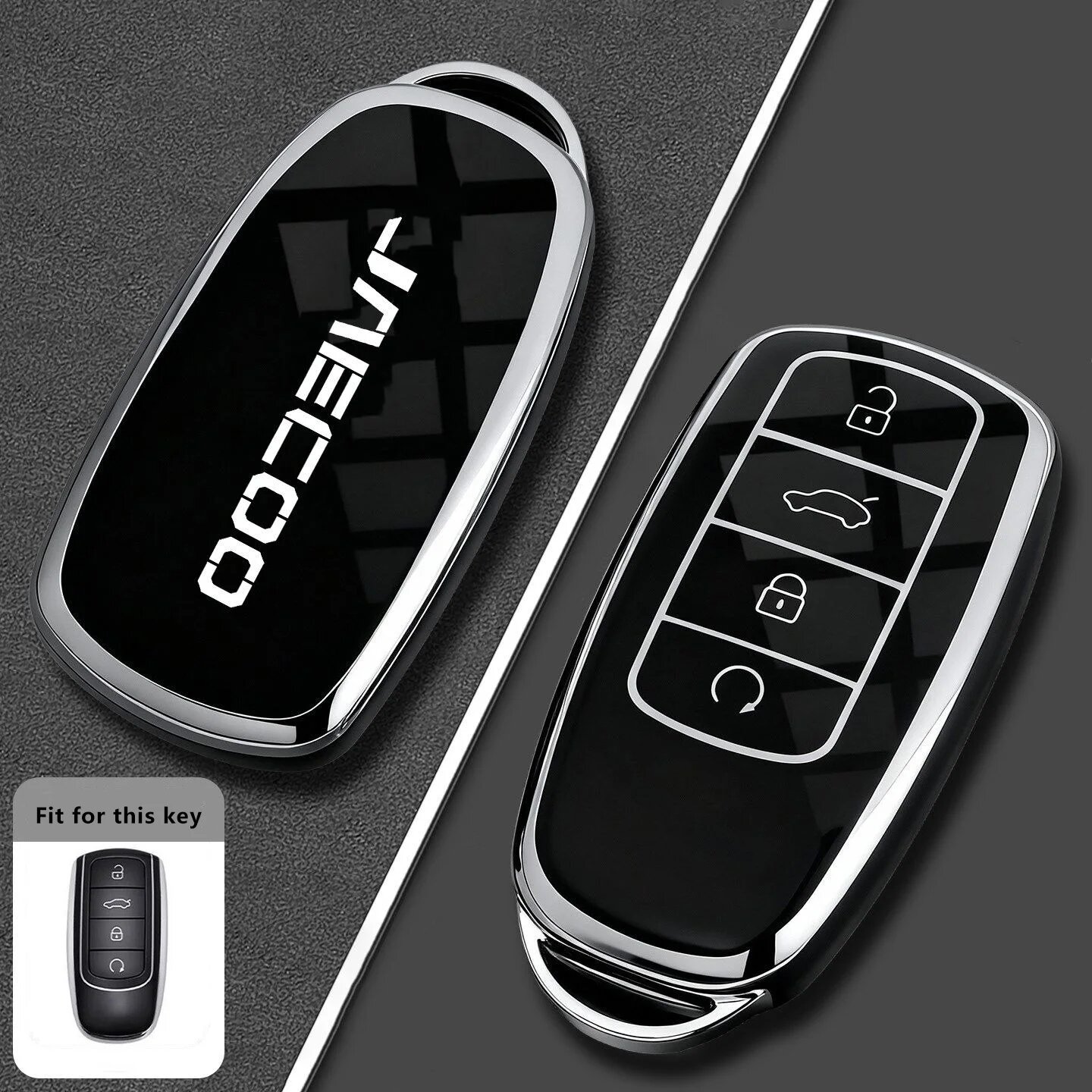 Чехол для ключа Chery Jaecoo J7/J5 EV/J8 (2025-2026), Style 7-Black
