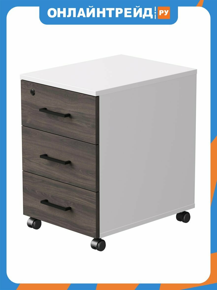 Тумба (мобильная) Everprof EVO 406х540х608 Белый/Дуб Пасадена