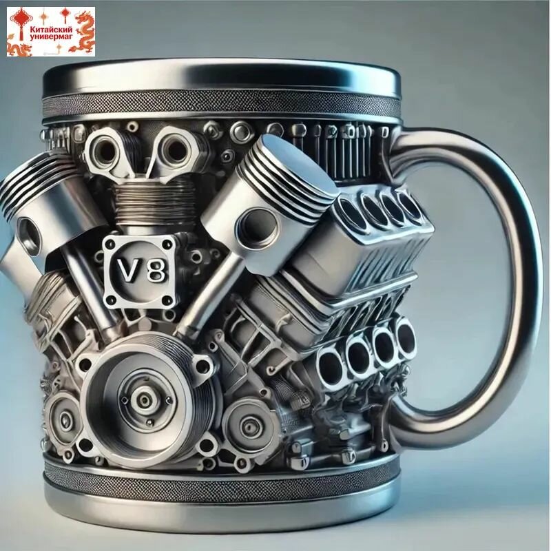 Кружка "Двигатель V8", 400 мл, 1 шт
