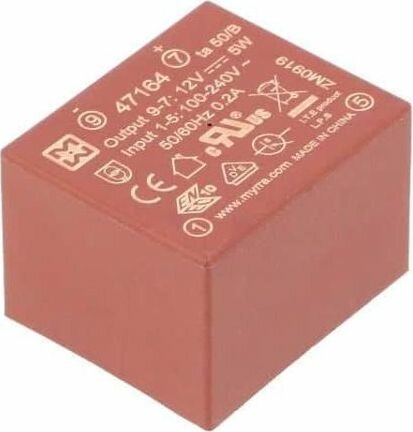 MYRRA 47164 Преобразователь: AC/DC, 5Вт, 85-265ВAC, Uпит: 120-370ВDC, 75%, 1шт