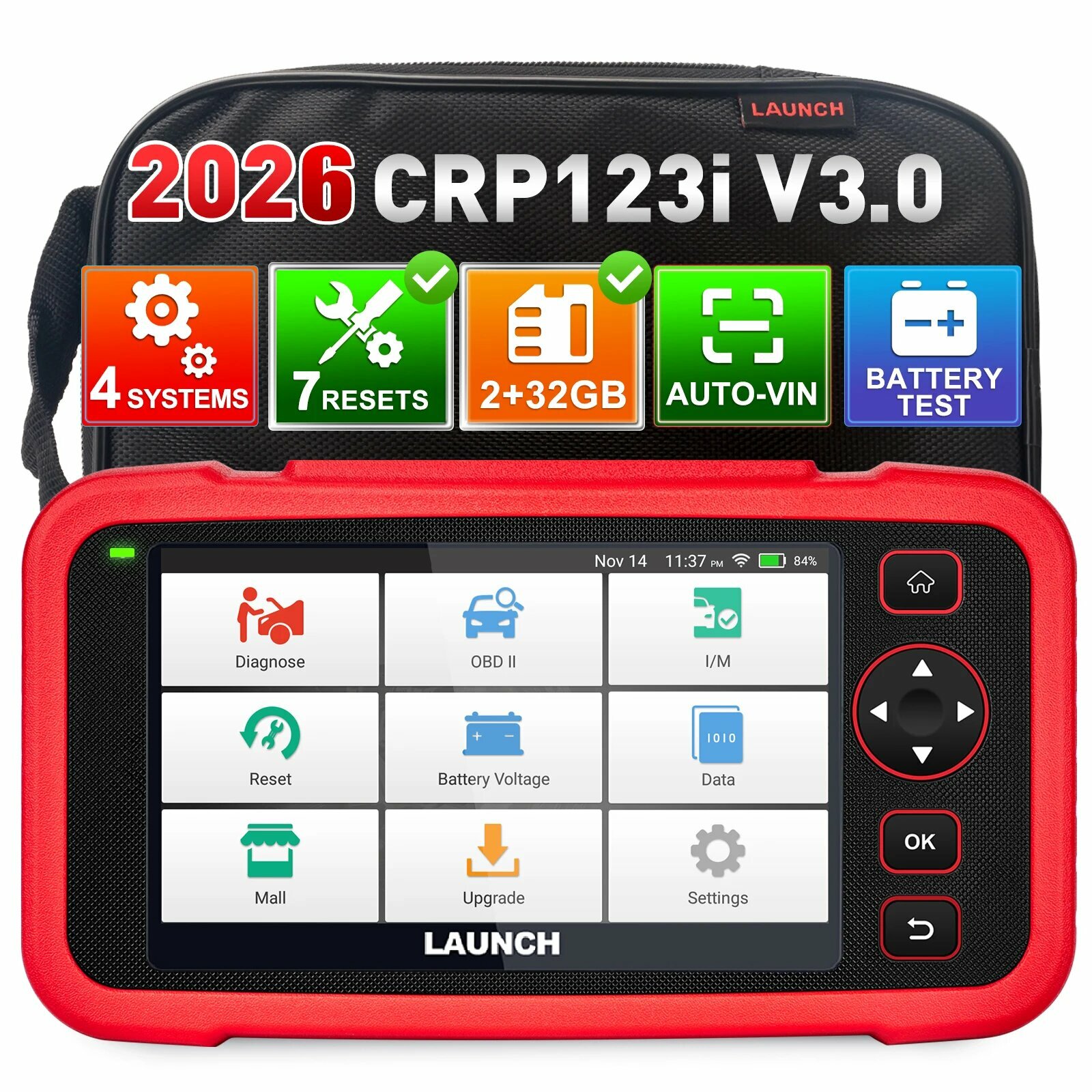 Автосканер LAUNCH CRP123E V3.0, диагностический инструмент для автомобилей, OBD2 CRP123I V3.0