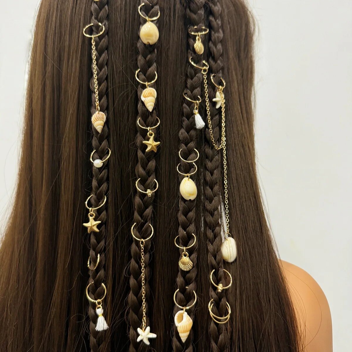 Золотые аксессуары для кос и дредов, 24 шт, Цвет: 3bag