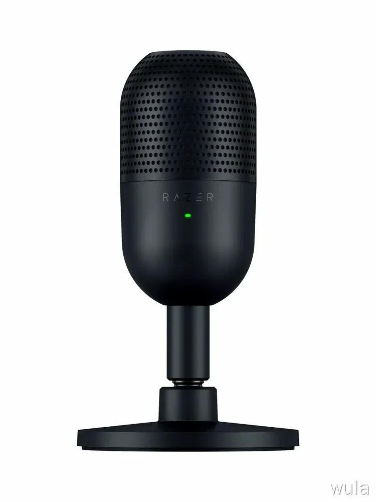 Микрофон Razer Seiren V3 черный, универсальный с зеленой LED подсветкой для гейминга и стриминга, веб-микрофон