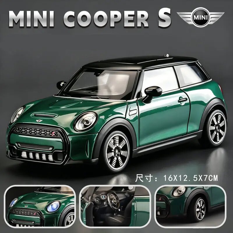 Модель автомобиля BMW Mini Cooper S F56 Black Mamba 1:24 Green