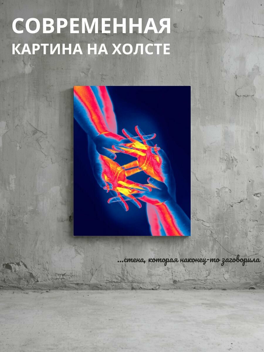 Картина на холсте ДНК двойная спираль 40x60 см