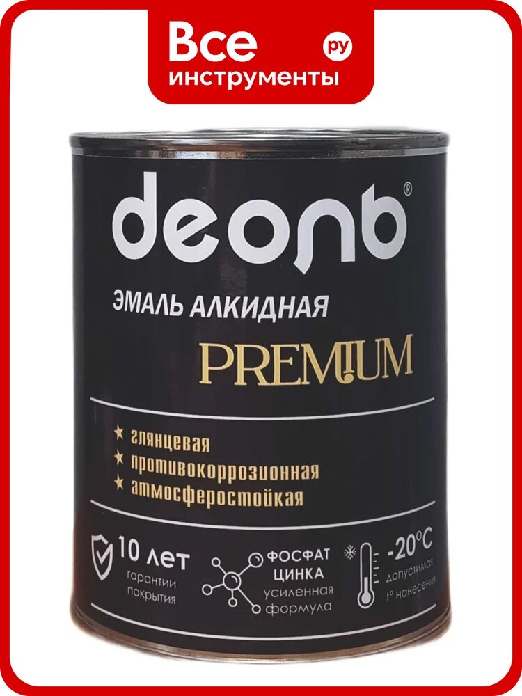 Эмаль с фосфатом цинка алкидная Деоль PREMIUM красное вино RAL 3005 глянцевая