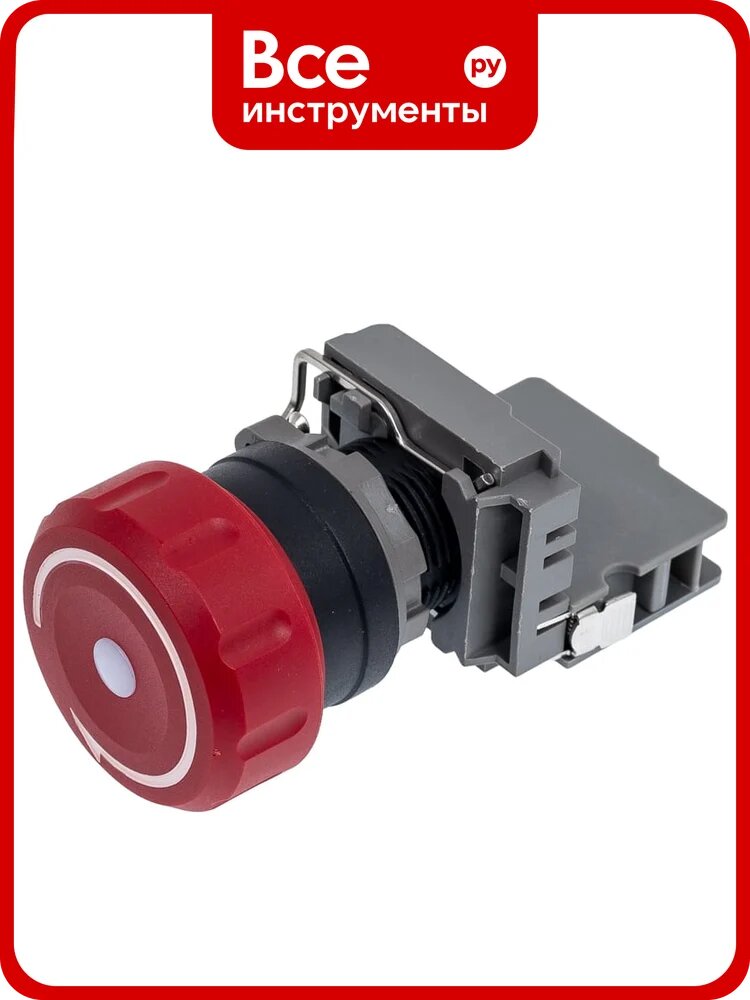 Аварийная грибовидная кнопка CONTA TA22SAM1-MZ/PC/ZZ/NC 00-00012405, пластиковый корпус, защита IP67 уровня