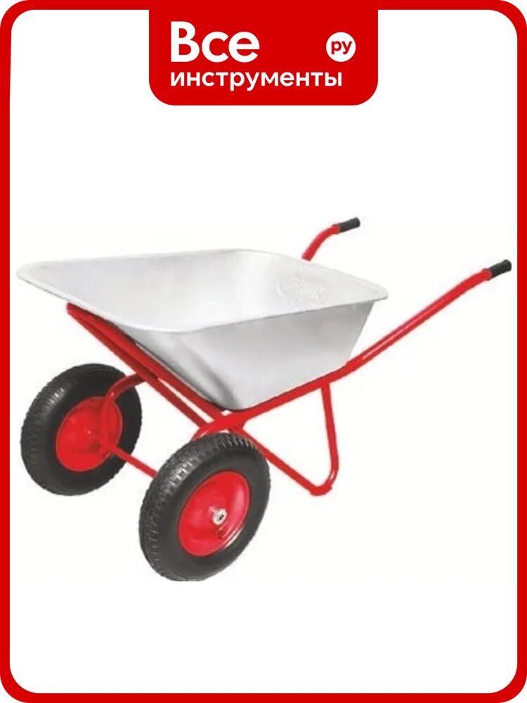 Строительная, двухколесная тачка Variant усиленная, 110 л, 2 колеса 3.25/3.00-8, грузоподъемность 180кг. 12110м