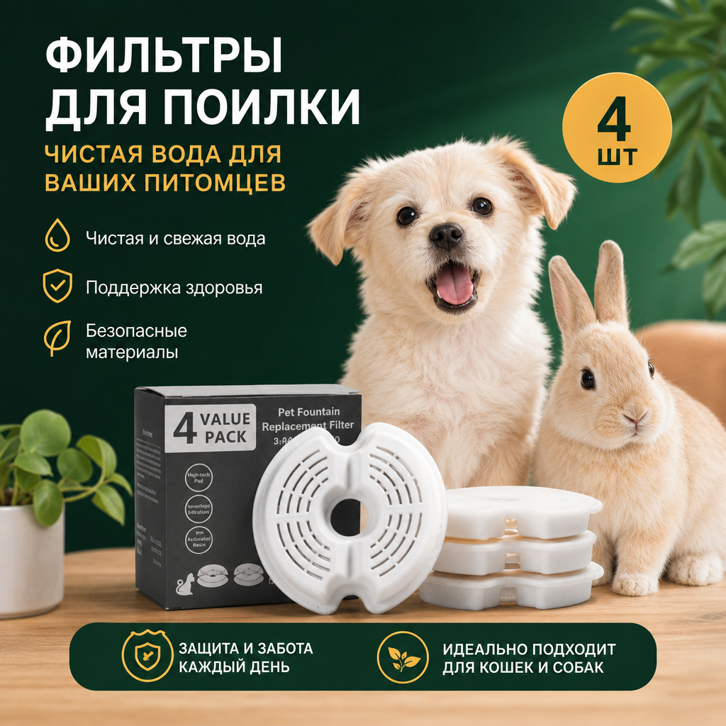 Сменный фильтр для автоматической поилки