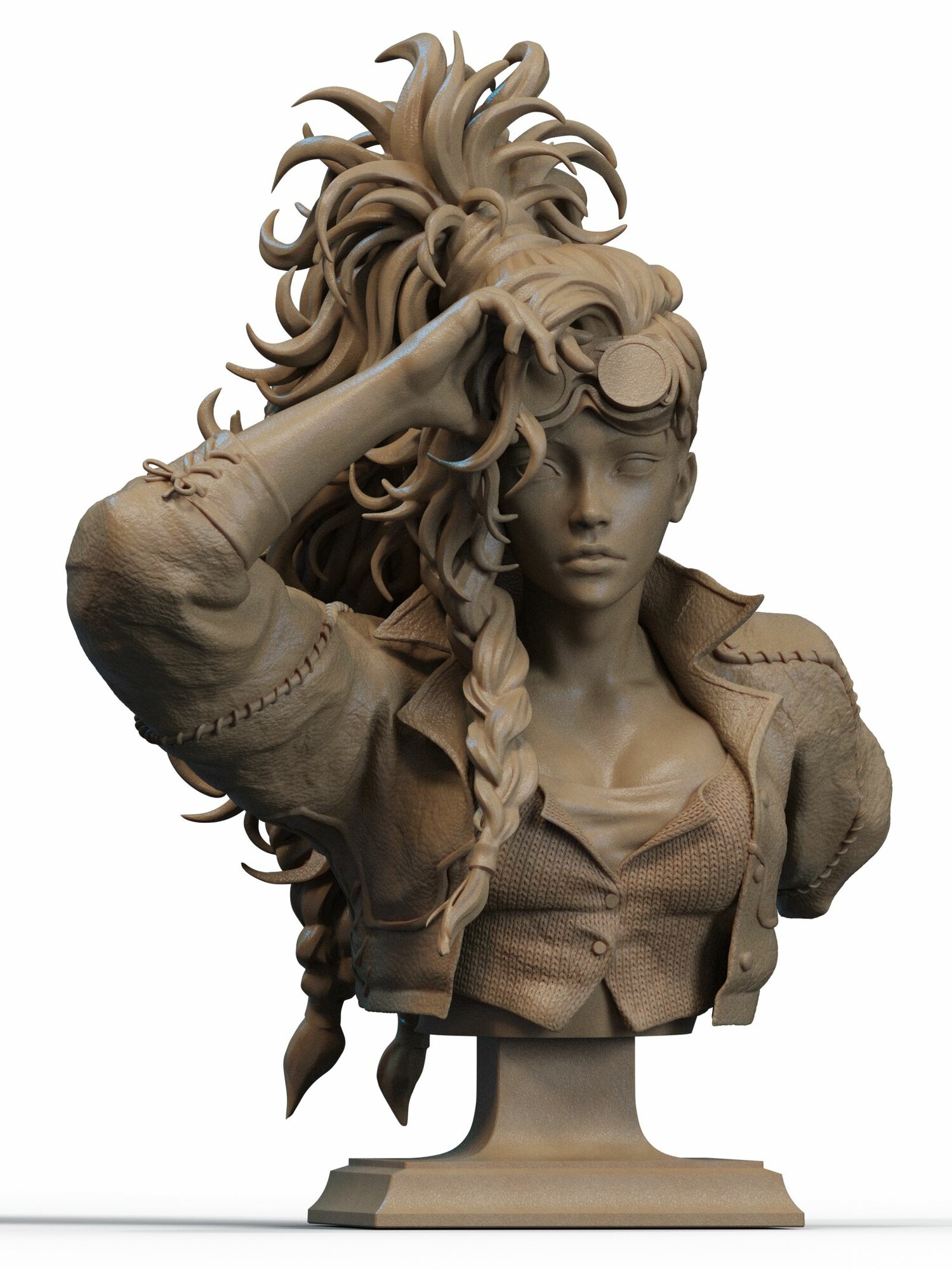 Сборная модель Gemma (Monster Hunter), бюст, 100мм для покраски