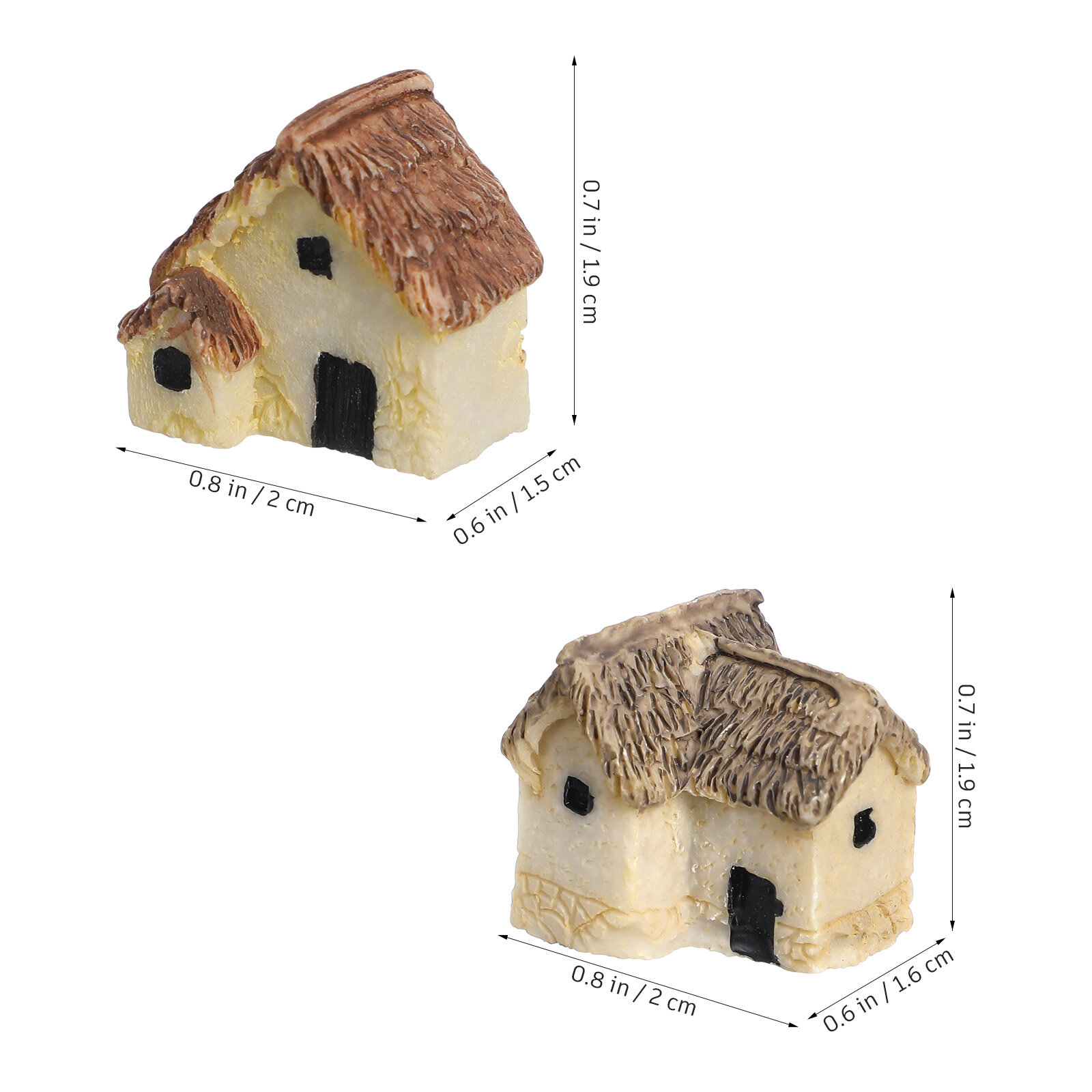 12 Штук Миниатюрный Резиновый Домик Для Декора Сада И Балкона 2X2X1 5Cm